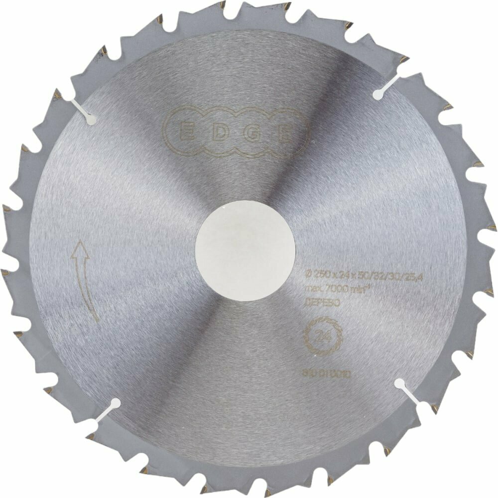 Диск пильный по дереву (250х50/32/30/25.4 мм; Z 24) PATRIOT 810010010, древесины, 32 мм