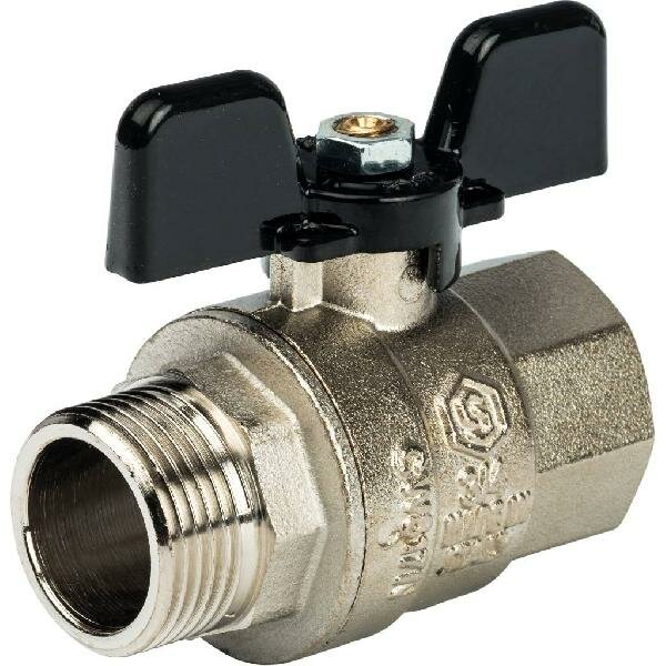 Кран шаровой полнопроходной STOUT ВР/НР ручка бабочка 3/4 SVB-0004-200020