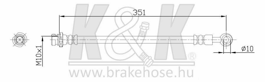 K&K FT0672 Шланг тормозной задний FT0672