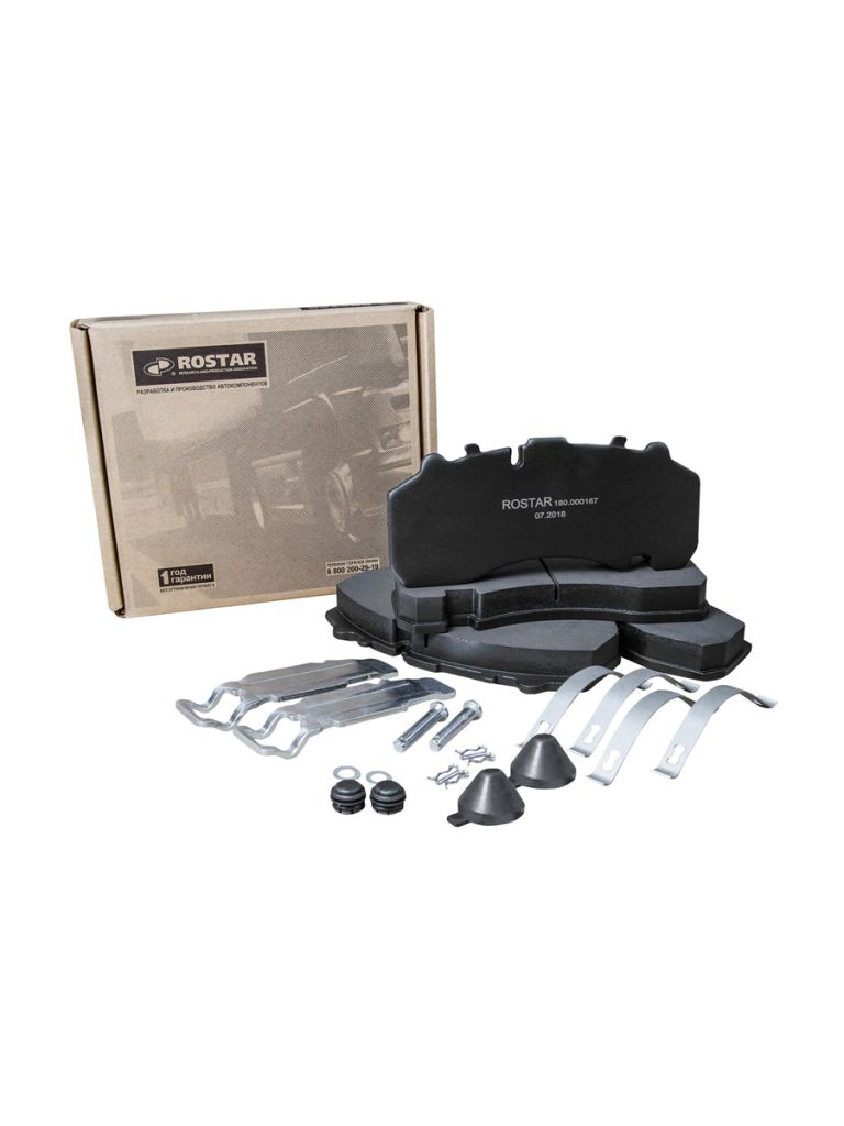 ROSTAR 180.000167 колодки дисковые wva 29167 с установочным набором \knorr sb4345 03
