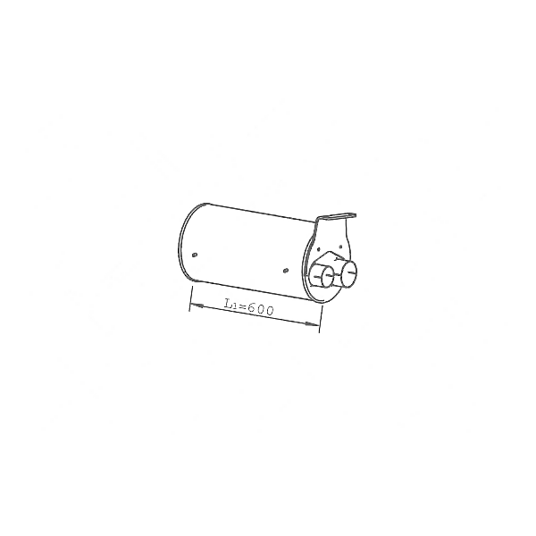 STELLOX 82-03092-SX (81.15101-0392 / 81151010392 / 8203092_SX) резонатор (бочка) глушителя круглый вход и выход
