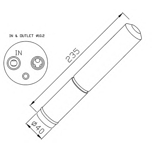 NRF 33225 (00006455FK / 13750102 / 260263) осушитель Citroen (Ситроен) c4 aircross (12-) 1.6 hdi