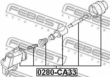Цилиндр сцепления рабочий FEBEST 0280A33