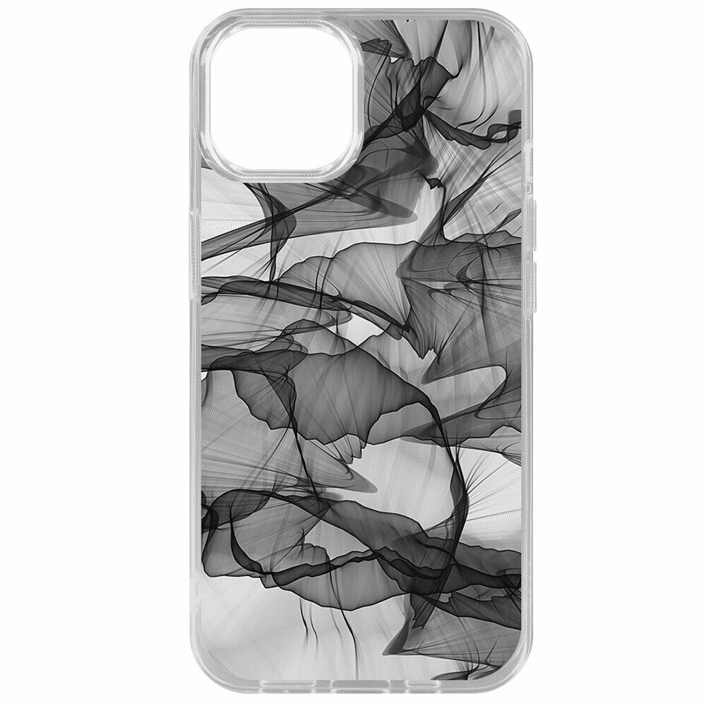 Чехол-накладка Krutoff Clear Case Абстракт 14 для iPhone 15, с рисунком, термопластичный полиуретан (TPU)
