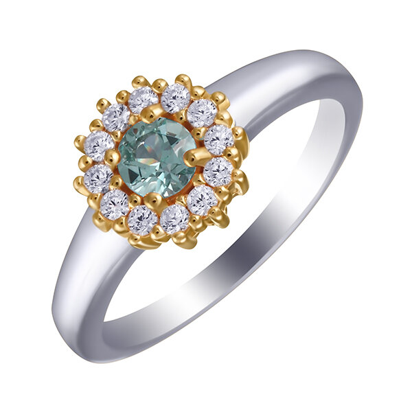 Кольцо, серебро, 925 проба, фианит