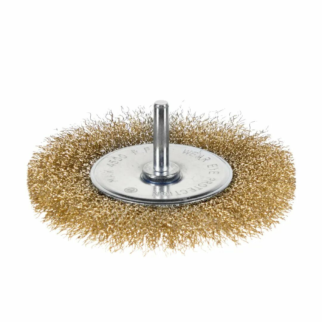 Щетка для дрели дисковая Dexter 100 мм латунированная сталь