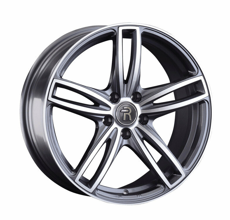 Колесный диск Replay B214 18x8" PCD5x112 ET30 D66,6 темно-серый глянцевый с полированными лучами