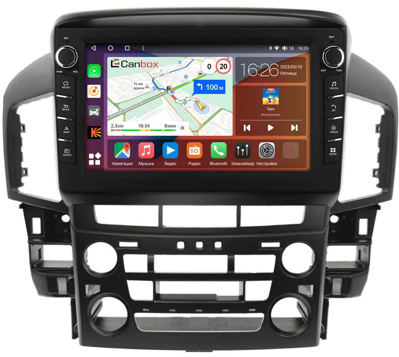 Штатная магнитола Canbox H-Line 7833-9-0529 Toyota Harrier (XU10) 1997-2003 (авто без CD) Android 10 (4G-SIM, 4/64, DSP, IPS) С крутилками