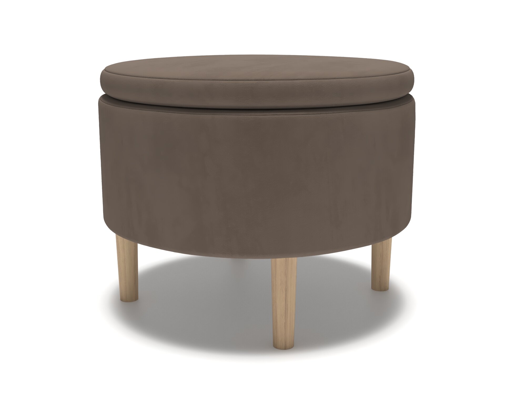 Пуф Soft Element Кай Brown, велюр, каркас из массива дерева, для ног
