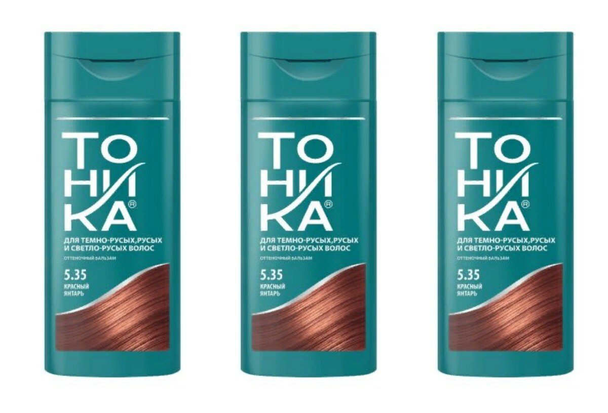 Бальзам для волос Тоника, Оттеночный 5.35, красный янтарь, 150 мл, 3 шт