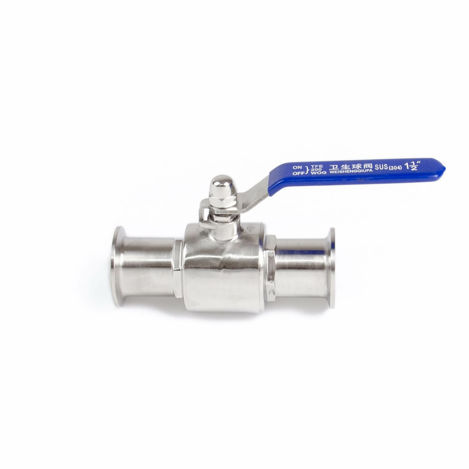 Кран шаровой на кламп 1,5 дюйма, нержавеющая сталь AISI304