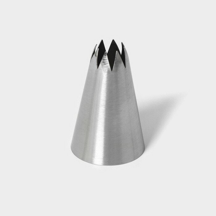 Насадка кондитерская «Открытая звезда», d=3,4 см, выход 1,5 см, нержавеющая сталь, 3831027