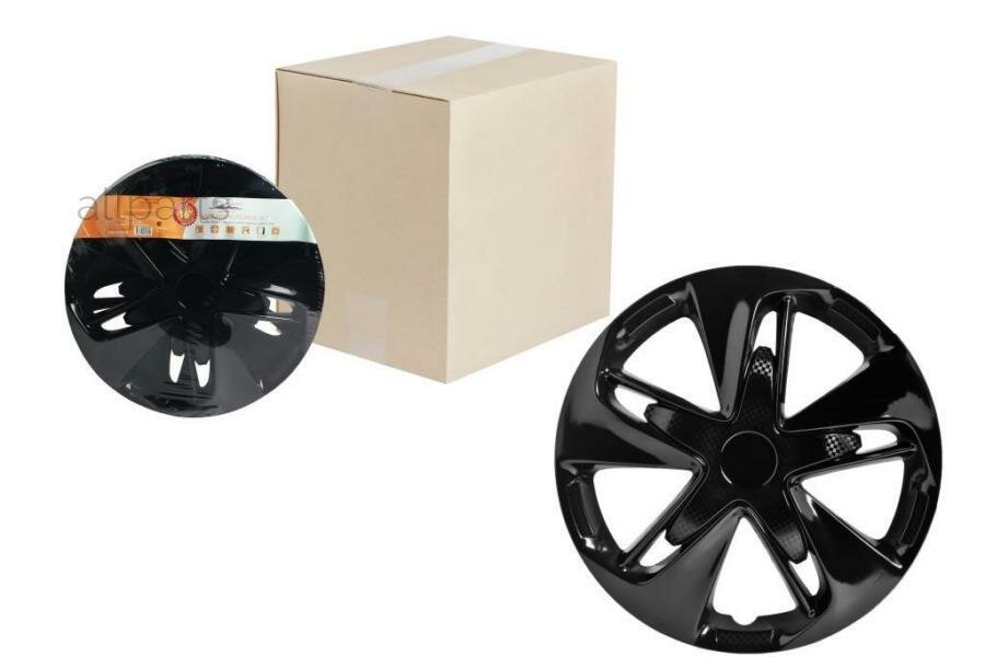 AIRLINE AWCC-16-04 Колпаки колесные 16 Супер Астра черный глянец карбон компл. 2шт. (AWCC-16-04)