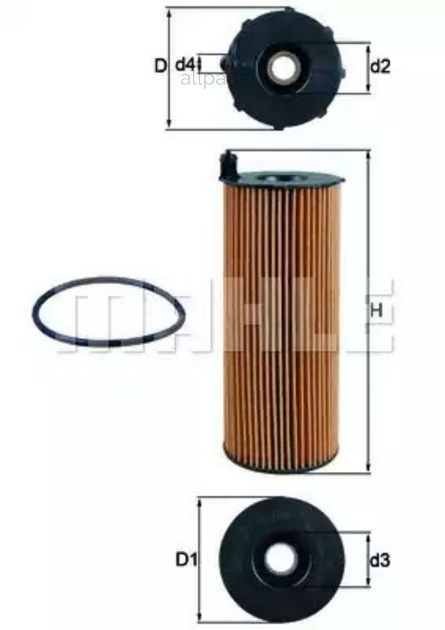 MAHLE OX196/1D1 Фильтр масляный KNECHT/MAHLE OX196/1D1