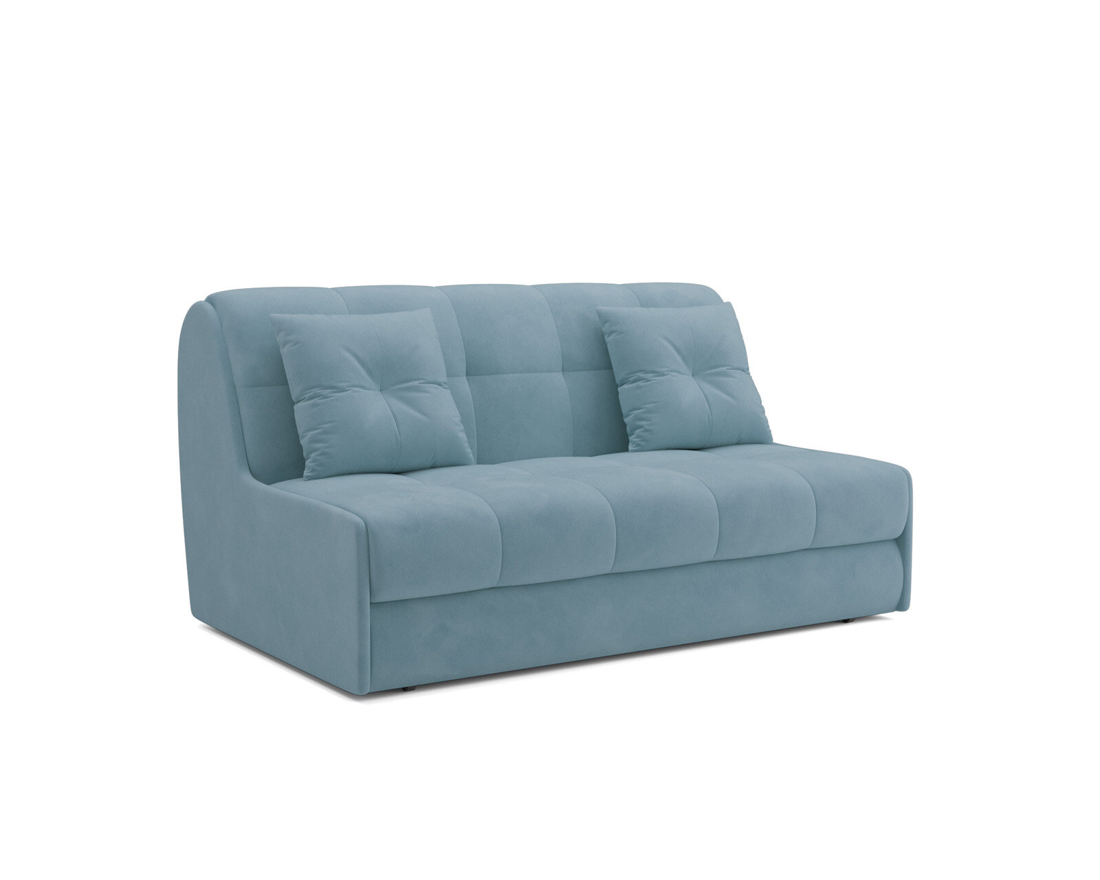 Диван Аккордеон Барон №2 Mebel-ars велюр Голубой Luna 089 Размеры: Высота 820мм Глубина 1000мм Ширина 1510мм