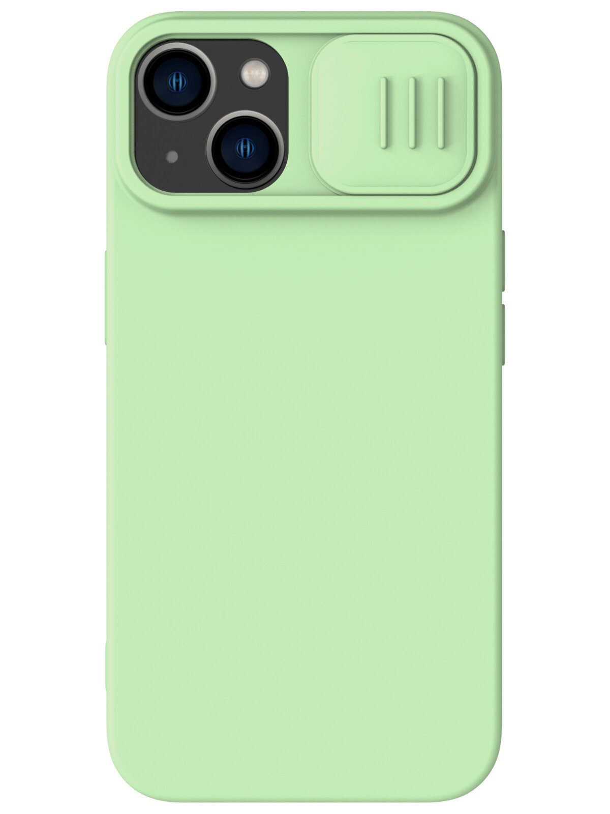 Nillkin для iPhone 15 чехол CamShield Silky Silicone Mint Green