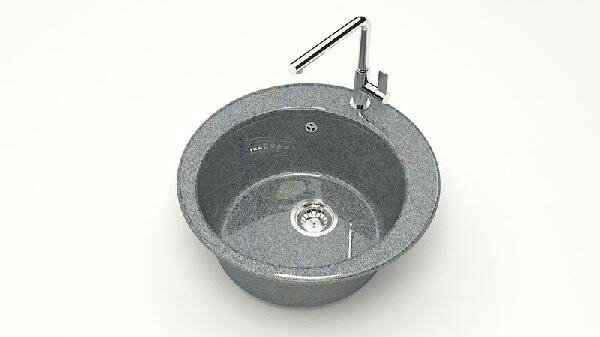 Мойка глян. Виктори Z30Q8(темн. сер.) 475x475x180, без сифона Granit MARR BERGG