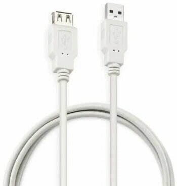 Кабель-удлинитель Buro USB2.0-AM-AF-1.8M-MG USB А - > USB А, 1.8 метра, феррит. кольца, серый