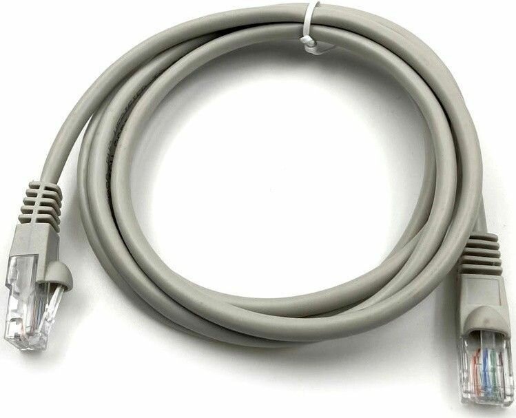 Патч-корд Buro UTP 4 пары cat5E CCA molded 1м серый UTP-5E-1M-G