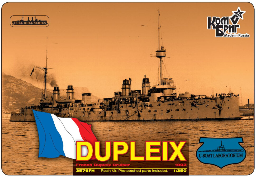 Сборная модель Французский броненосный крейсер "Dupleix", 1903 г. (1/350)