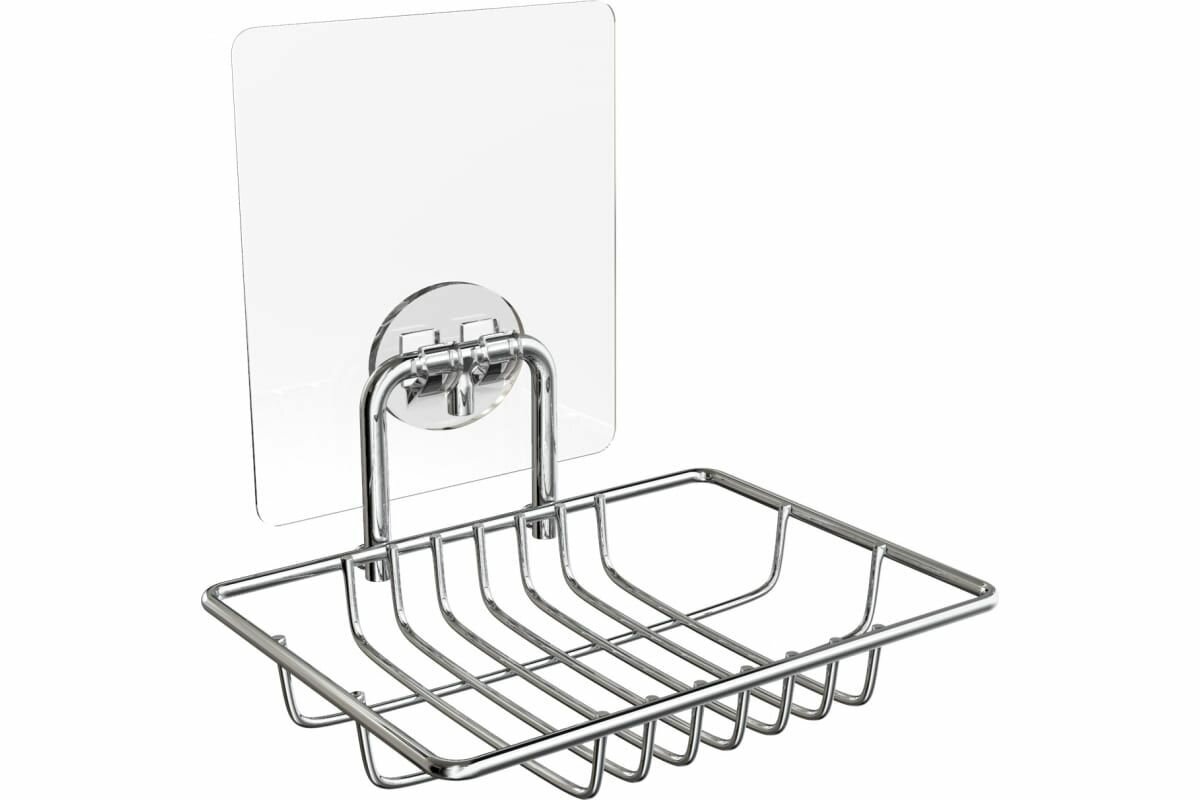 Мыльница Kleber-решетка для ванной настенная на силиконовом креплении Lite KLE-LT034