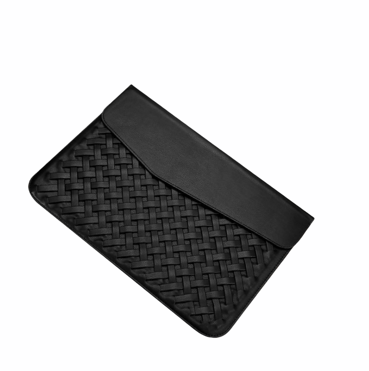 Чехол-клатч MyPads M-09016 для ноутбука Apple MacBook Air Dell Asus Acer Lenovo HP Xiaomi Apple MacBook Air диагональю 12 из качественной импортной эко кожи ручной работы плетеный черный