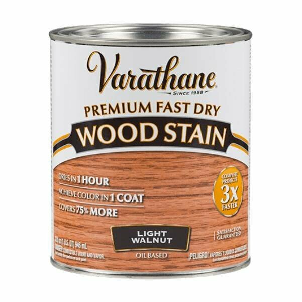 Varathane Premium Fast Dry Wood Stain тонирующее прозрачное масло для дерева (светлый орех, 0,946 л)