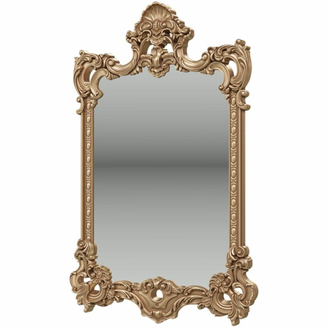 Зеркало Нова, квадратное, настенное, 75x118x8 см, рама из дерева, цвет золотой