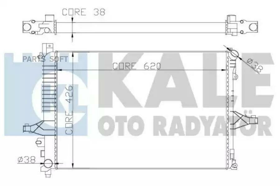 KALE 367200 Радиатор двигателя VOLVO S60 I/ S80 I/ V70 II/ XC70 CROSS COUNTRY ()