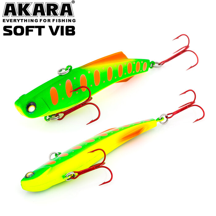 Воблер Akara раттлин Soft Vib 85 мм 39 гр. A74