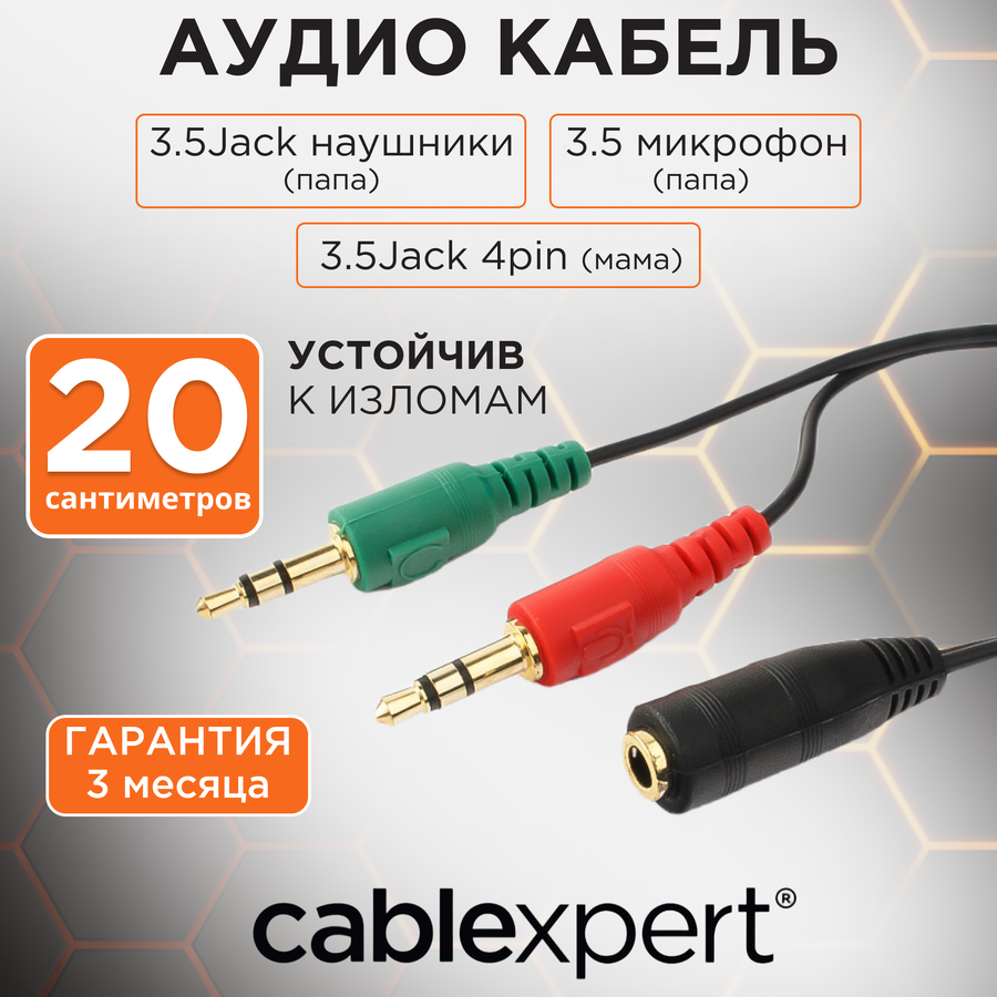 Переходник jack 3.5 на jack 3.5 папа папа — купить по низкой цене на ...