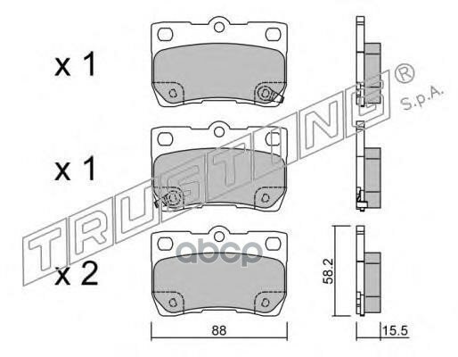 К-т дисков. тормоз. колодок Lexus GS 2005- , IS 1999- R Trusting арт. 7770