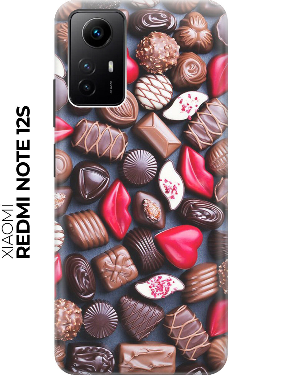 Силиконовый чехол на Xiaomi Redmi Note 12s / Сяоми Редми Ноут 12с с рисунком "Набор шоколада"