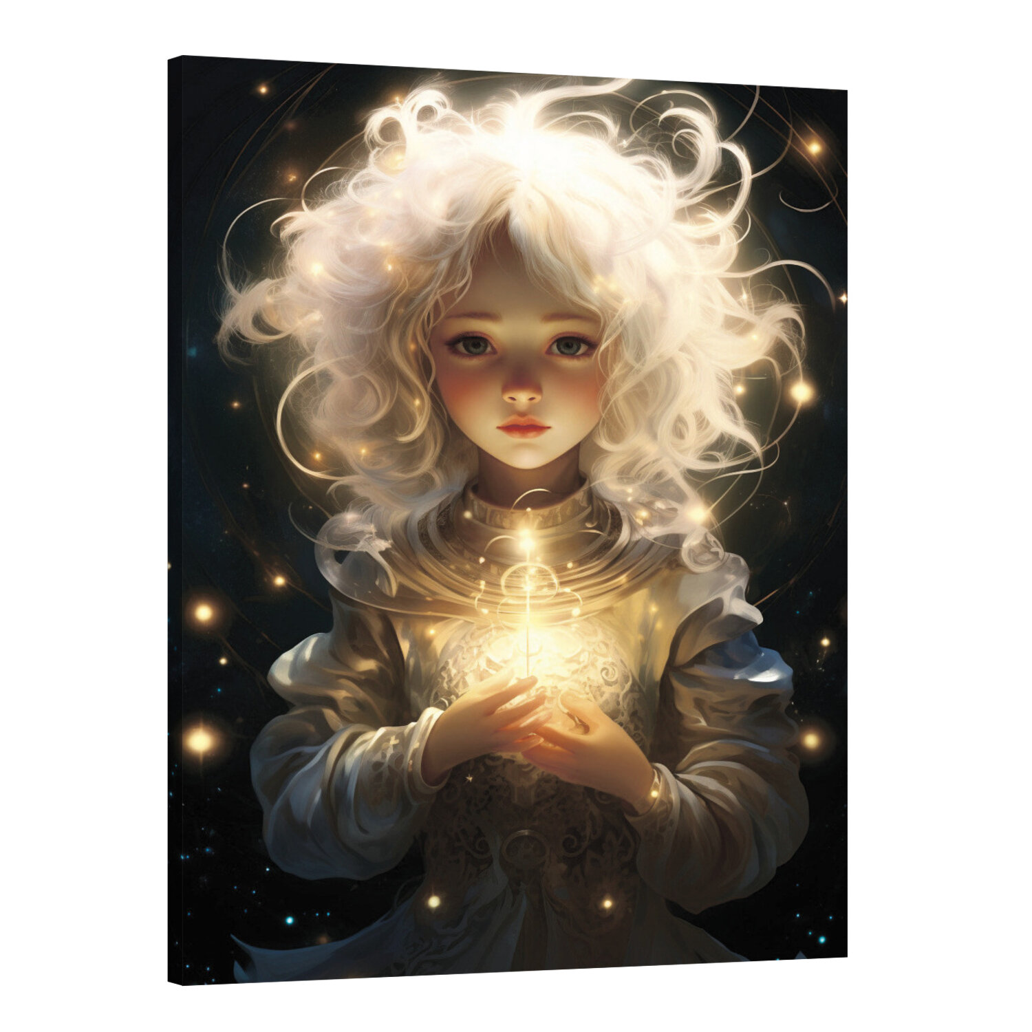 Интерьерная картина 50х70 "Кукла с волшебными глазами"