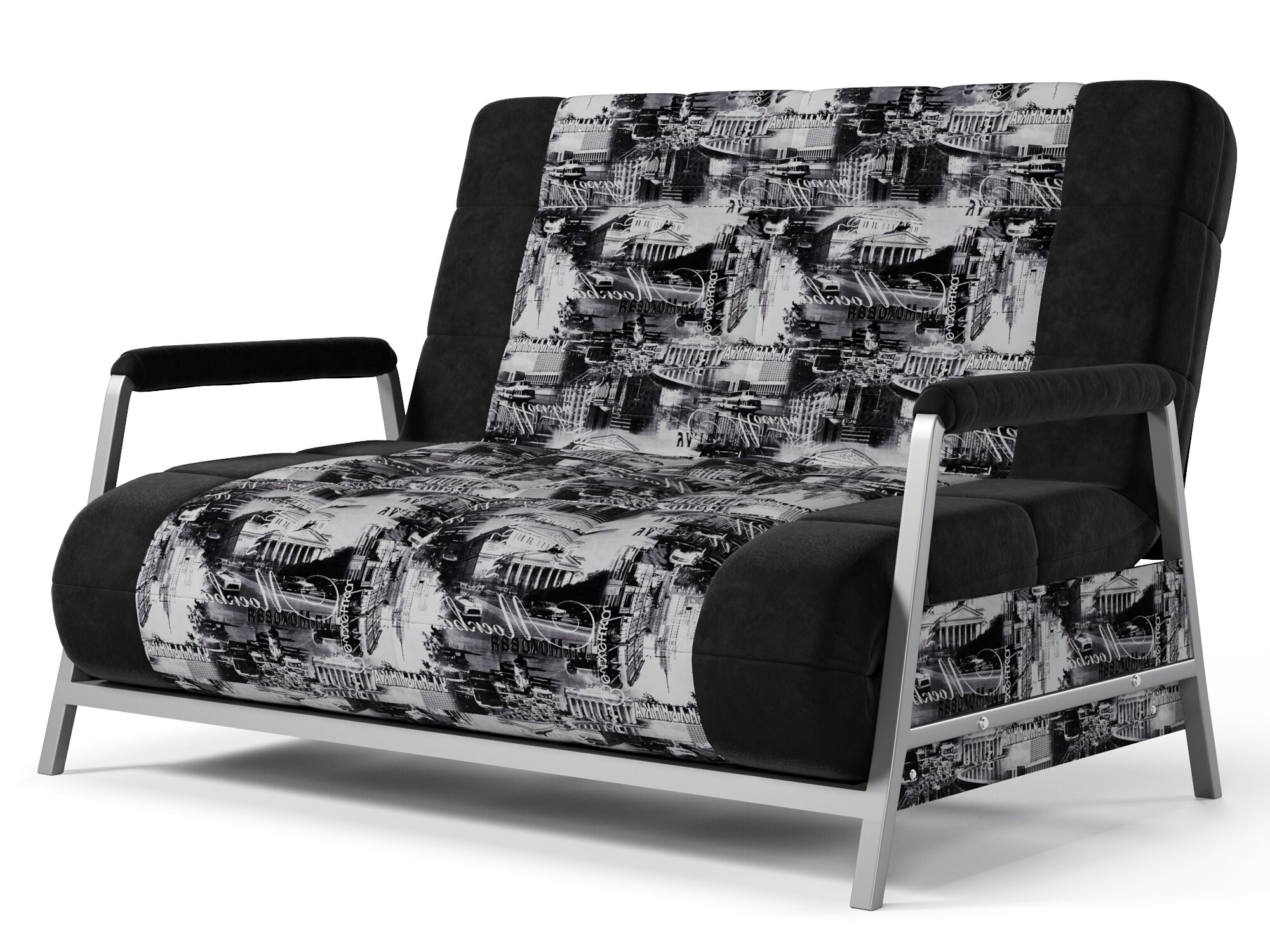 Диван-тахта-шезлонг Avanti 140 City Prints Moscow 3-34 (145х85х95, СМ 140х200)