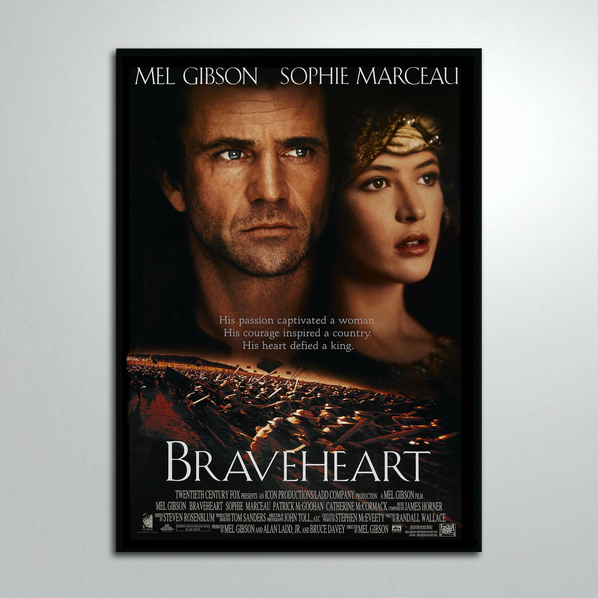 Постер без рамы/Храброе сердце Мэл Гибсон Софи Марсо Braveheart