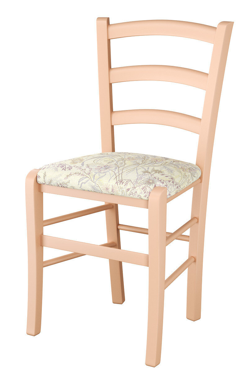 Стул деревянный эльба, массив бука, эмаль NCS S 0520-Y90R розовый, cерый