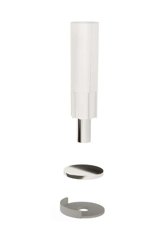 Упор VERUM MOD 1, магнитный, скрытый, для межкомнатных дверей, длина 47 см, серый