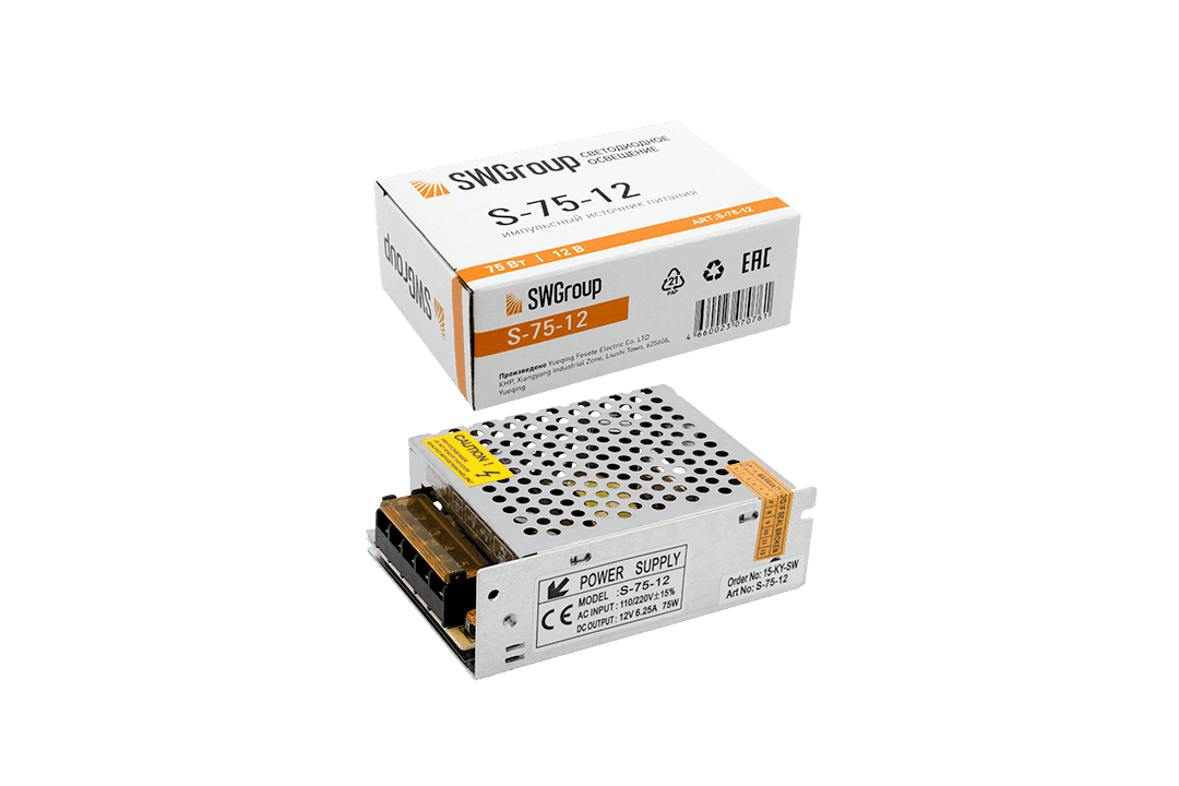 Лампы светодиодные SWG Блок питания S-75-12 SL00-00000298 S-75-12