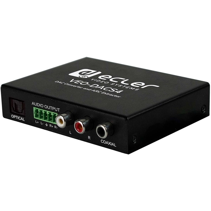 Ecler VEO-DACS4- Деэмбеддер ARC HDMI и конвертер цифрового аудио S/PDIF в аналоговый сигнал и цифровое аудио Toslink