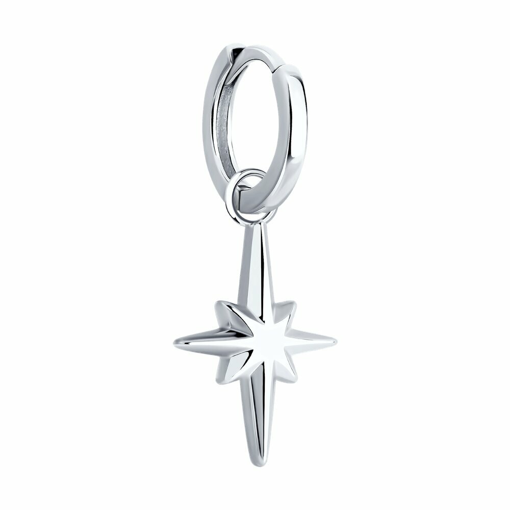 Моносерьга, серебро, 925 проба