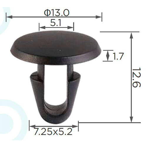 Клипса уплотнителя капота (OEM: 9046708004, 9046708011, 9008046010*, 94842841, 94849113) 773161