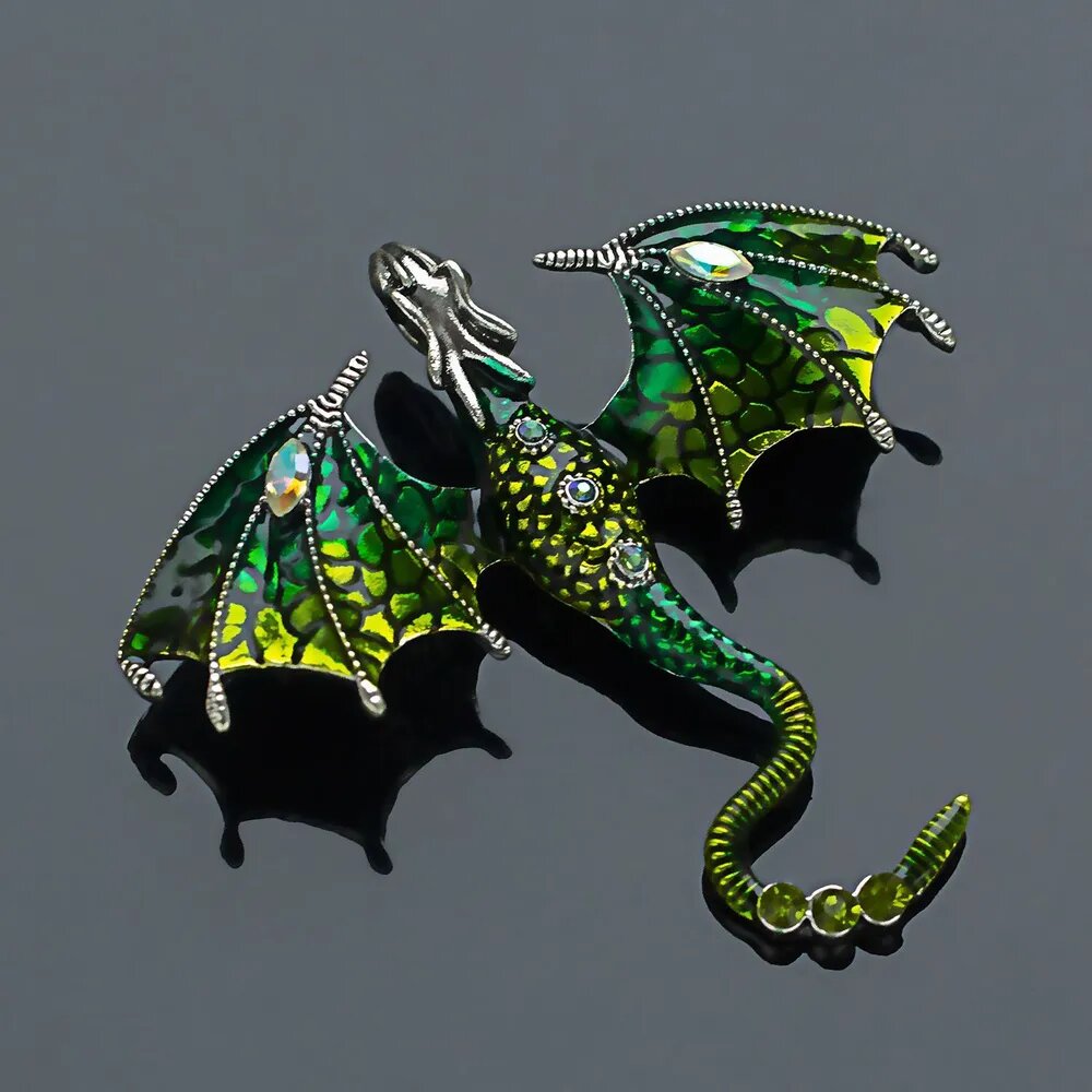 Брошь, эмаль, стразы