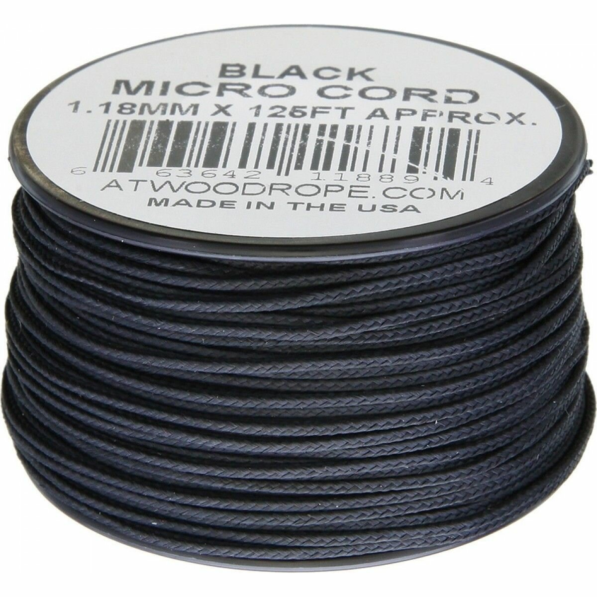Микрокорд Atwood Rope MFG, 38 м (черный)