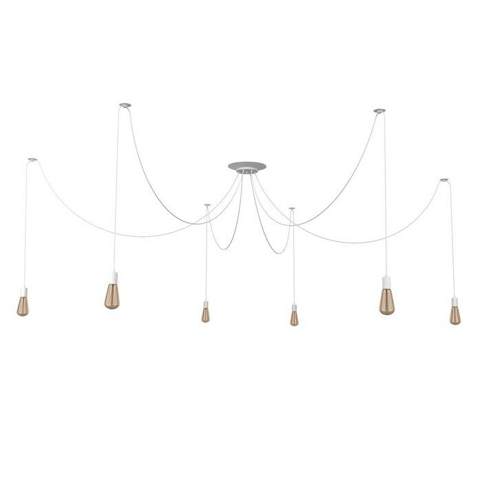 Светильник 'Паук' черный 6x40Вт E27 белый