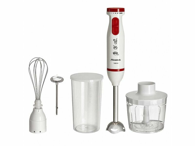 Блендер аксинья КС-320В, белый/красный