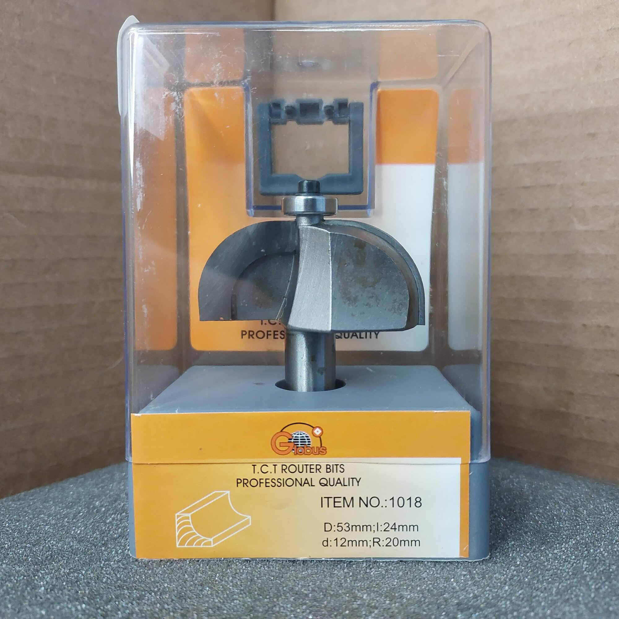 Фреза кромочная галтельная R:20mm Глобус 1018 D:53mm I:24mmd:12mm