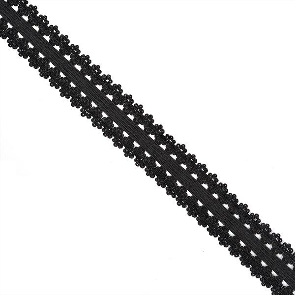 Резинка ажурная бельевая шир.20мм цв.322 черный упак.10 м