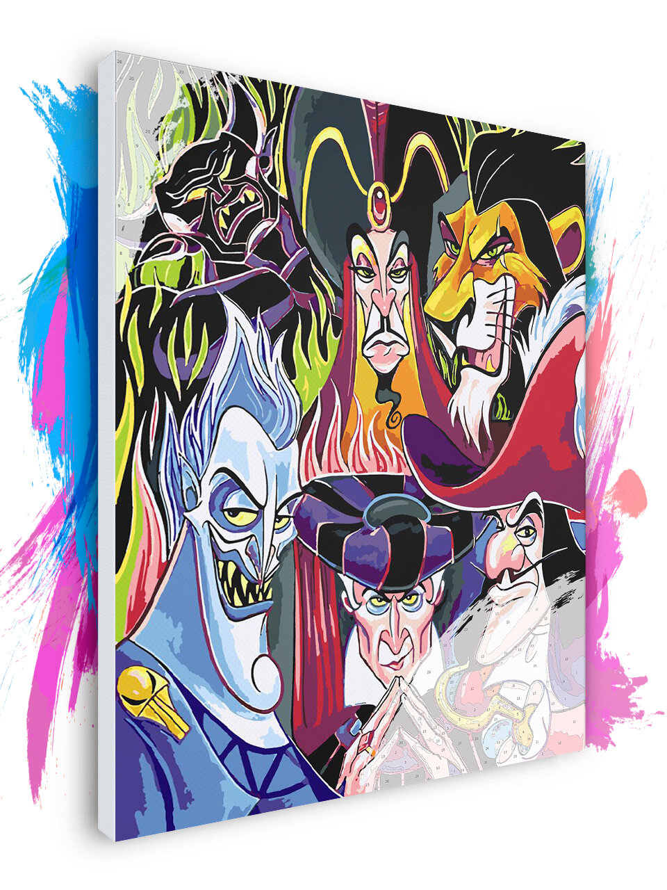 Картина по номерам на холсте Злодеи Диснея, 40 х 50 см
