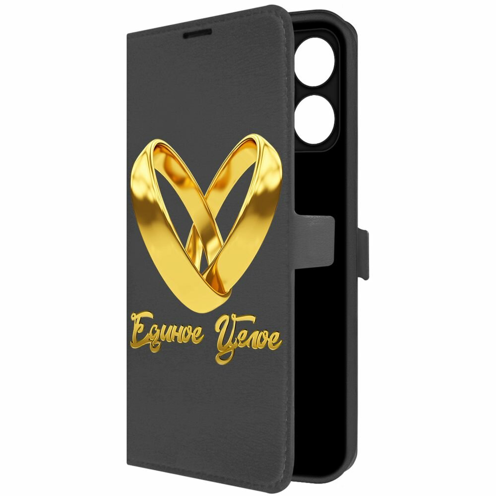 Чехол-книжка Krutoff Eco Book для Realme Note 50 Единое целое (черный)